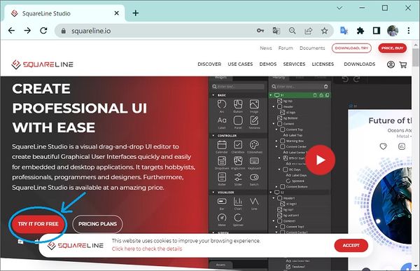 App:Library:LVGL:Install:SquareLine Studio - robot-jp wiki